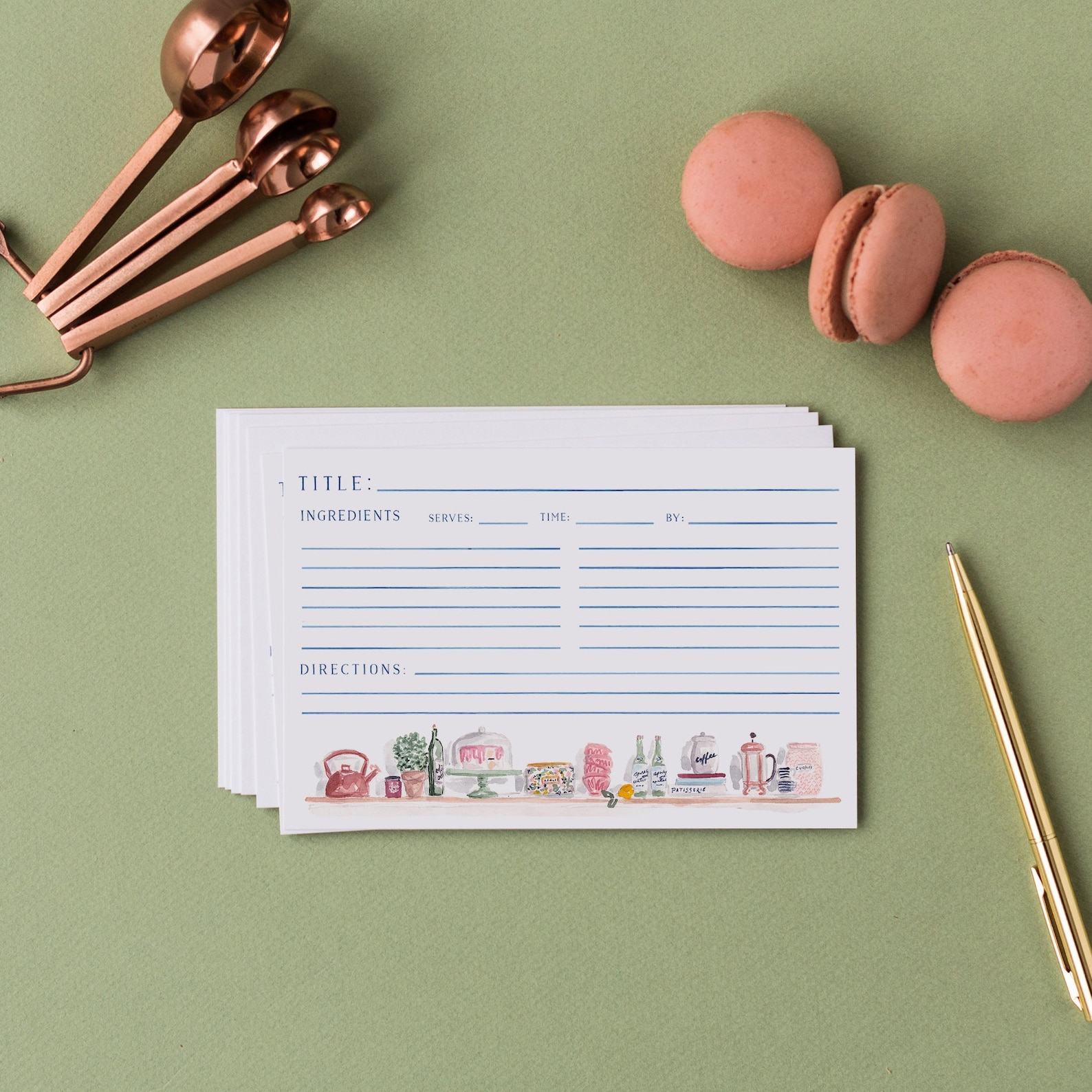 Kitchen Shelves Recipe Cards Set of 12 or 36 Cards 4x6 and - Etsy