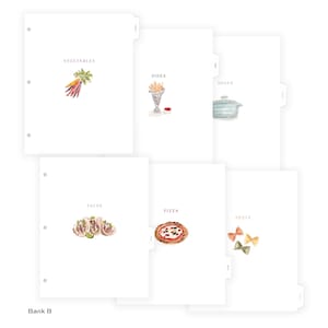 Deluxe Tab Dividers for Recipe Binder - 24 Categories, Cute Tab ...