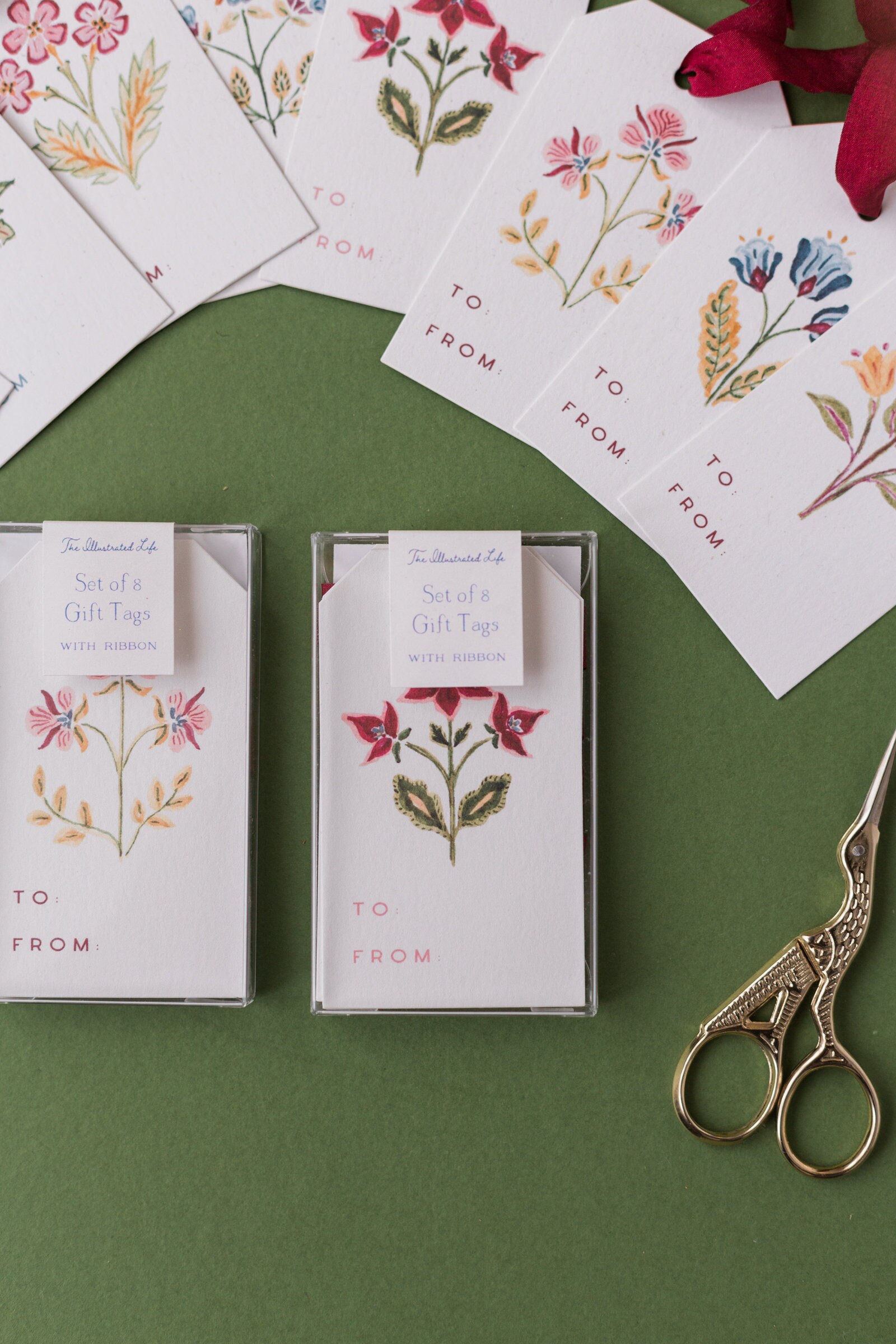 Deluxe Gift Tags With Ribbon Block Print Gift Tags - Etsy