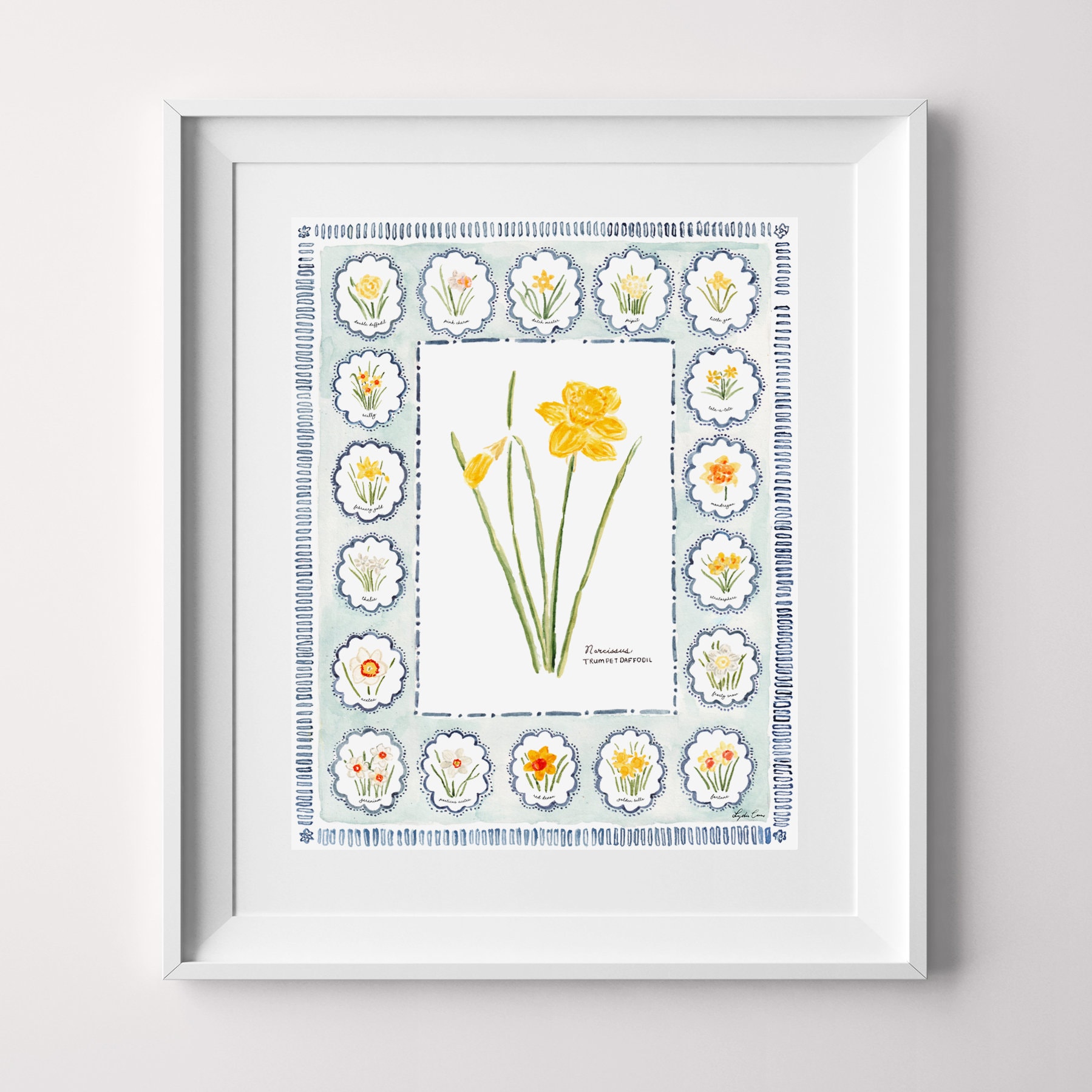 Botanical Art Print No 4: Daffodil Frames - Etsy