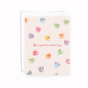Conversation Hearts Greeting Card - Candy Valentine, Hearts Valentine ...