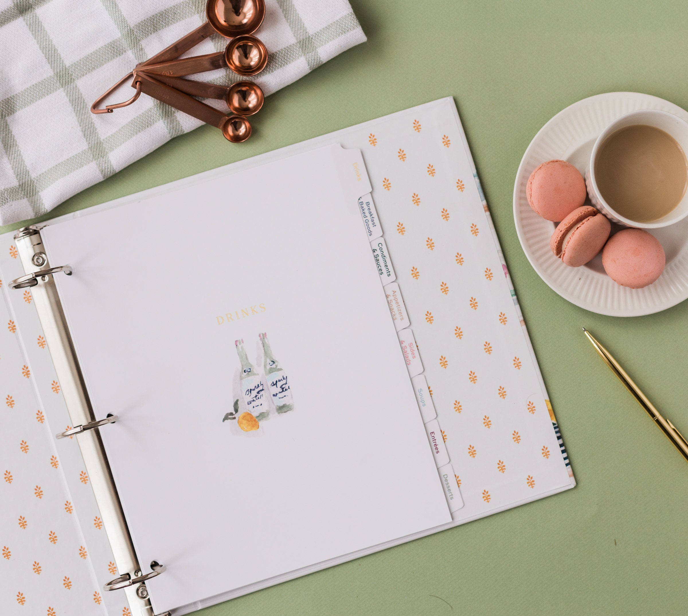 Tab Dividers for Recipe Binder 8 Categories Cute Tab | Etsy