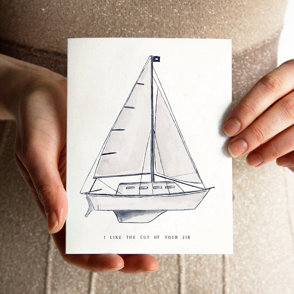 Cut of Your Jib Note Card - Nautical Card, Sailing Card, Friendship ...