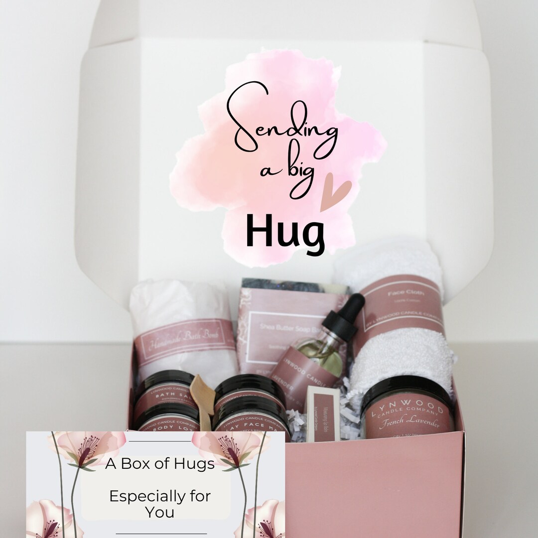 Sending a Big Hug Gift Box, Thank You Gift for Her, Self Care Gift Box ...