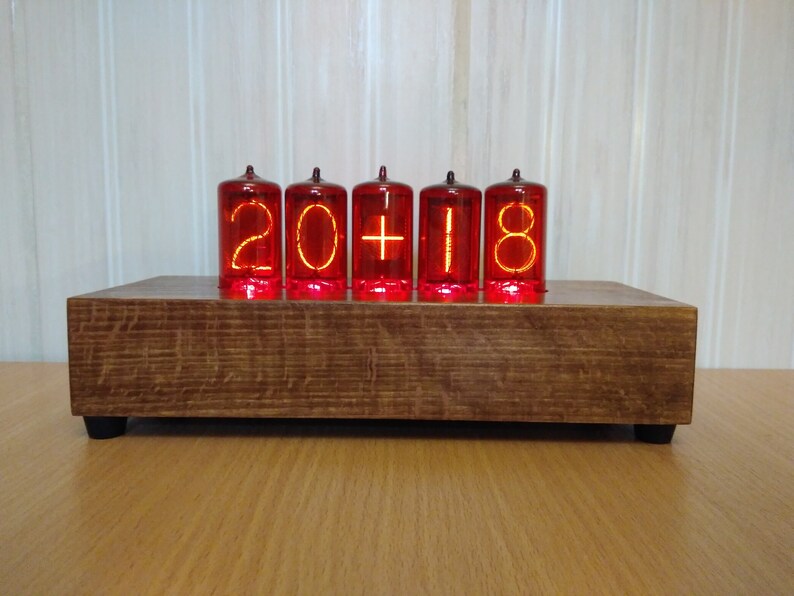 Solid Wood Nixie Tube Countdown Timer Alarm Escape Room Prop Vintage ...