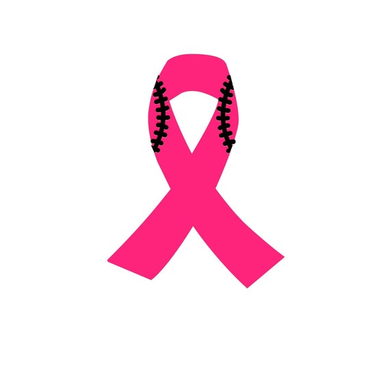 Breast Cancer Ribbon Baseball Softball SVG.JPEG Digital - Etsy