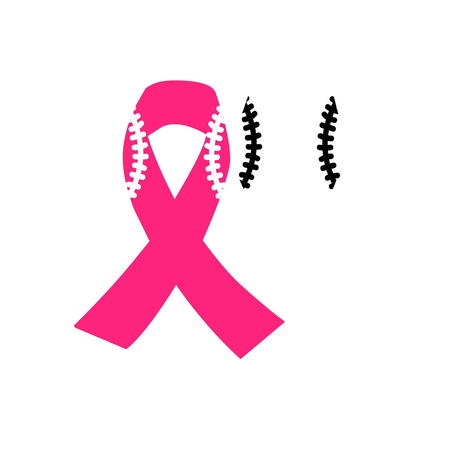 Breast Cancer Ribbon Baseball Softball SVG.JPEG Digital - Etsy
