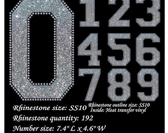 Rhinestone Numbers - Etsy