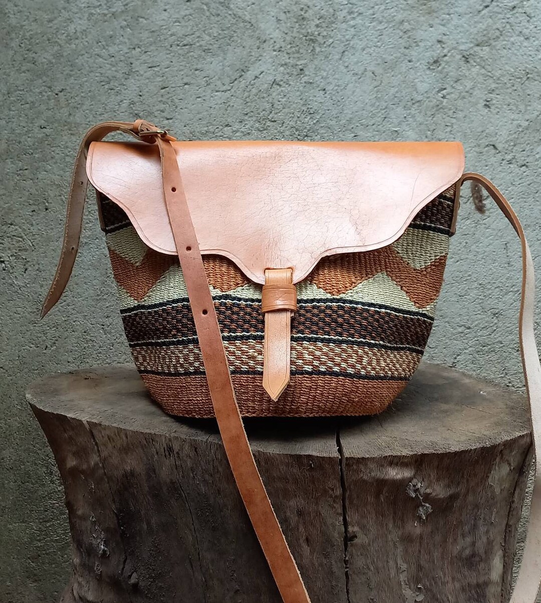 Kiondo Bag/kiondoo Bag Handwoven Sisal Purse/ Handmade Bag With Leather ...