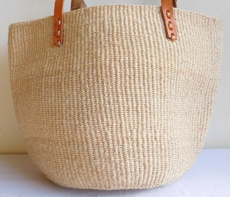 Hand Woven Sisal Tote Bag in Natural Color. | Etsy