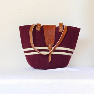 Handwoven Sisal and Wool Bag - Etsy