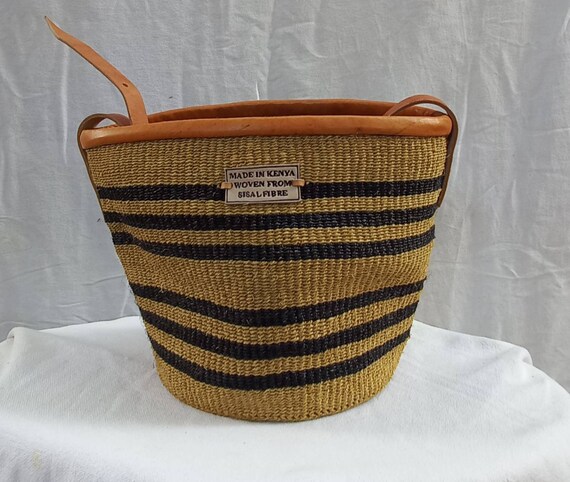 Striped Cross the Body Kiondo Bag/kiondo Bag/sisal | Etsy