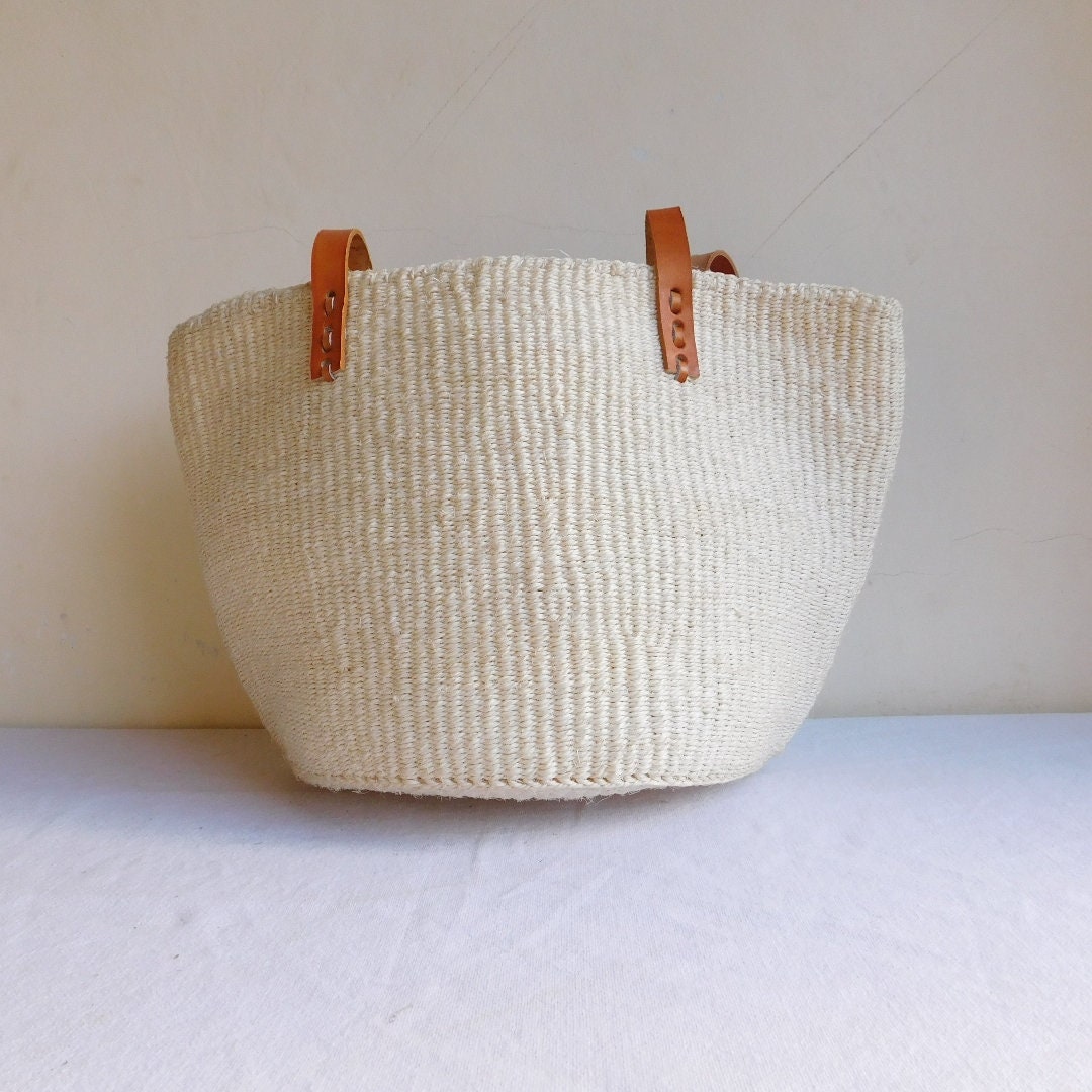 Natural Sisal Color Hand Woven Sisal Tote Bag. - Etsy