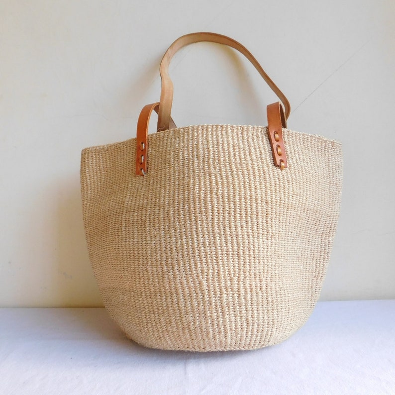 Hand Woven Sisal Tote Bag in Natural Color. | Etsy
