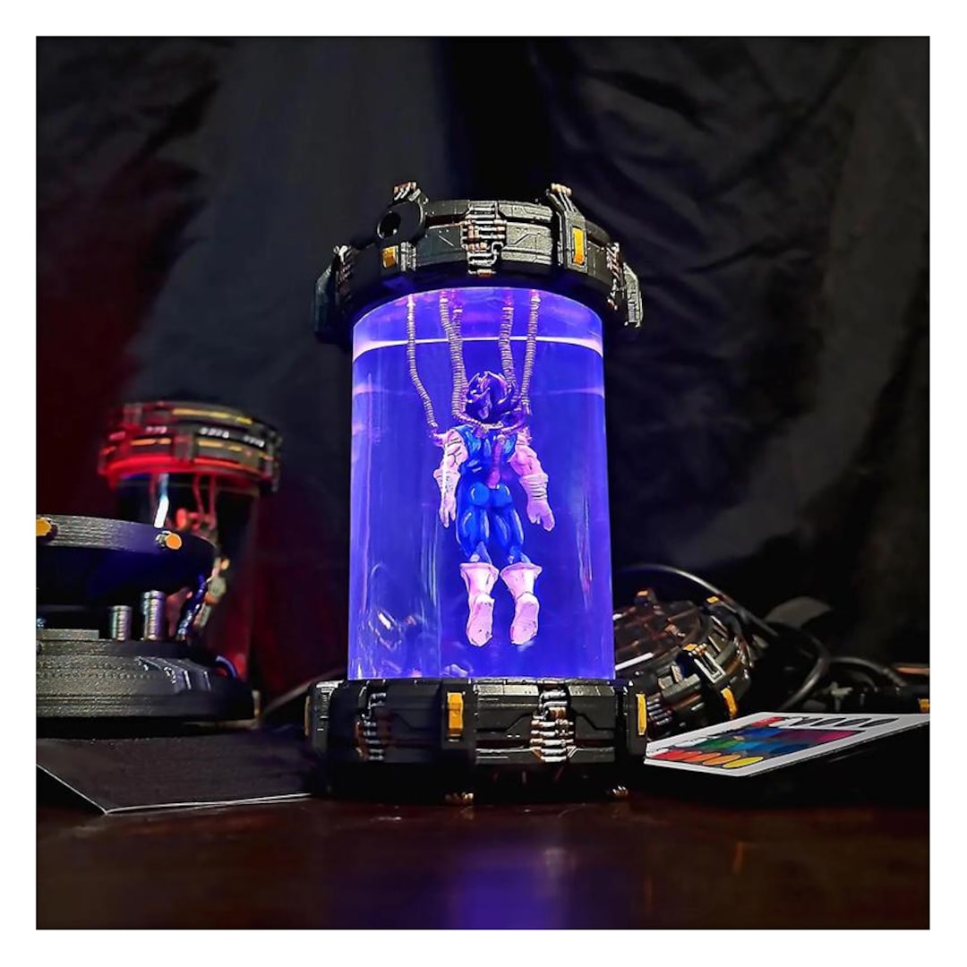 Saiyan Hero Supe Healing Chamber Incubator Resin Lamp, LED Anime Night ...