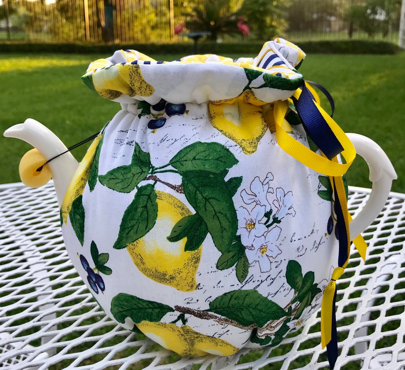 Lemon Teapot Cozy Lemon Tea Cozyfruits Birthday - Etsy