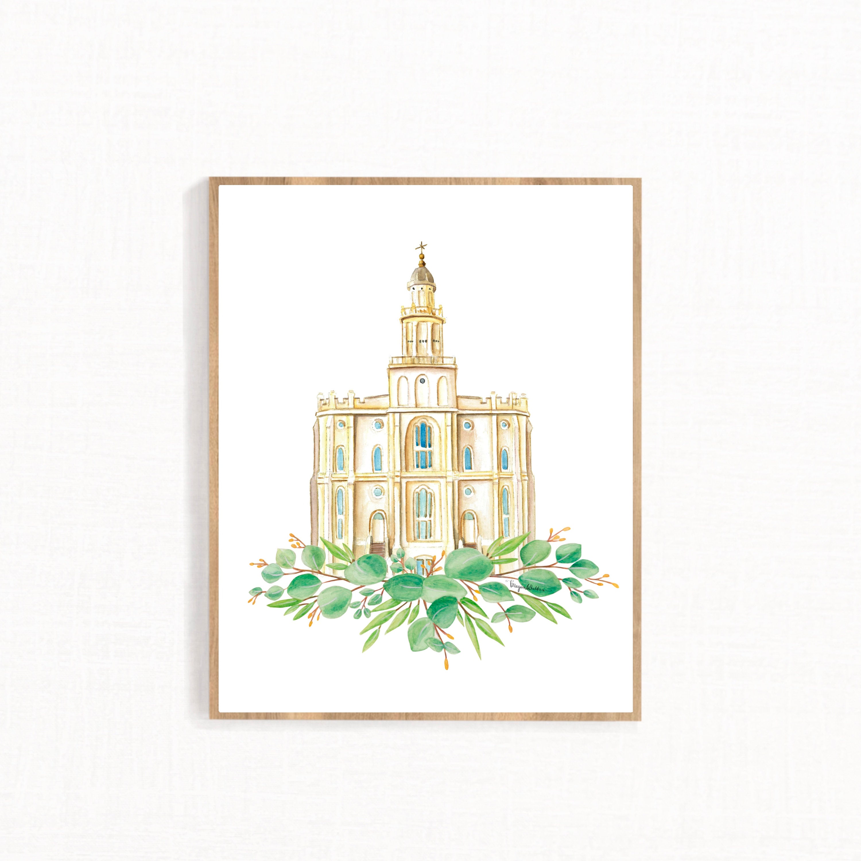 St George Watercolor Temple Print, Digital Download - Etsy UK