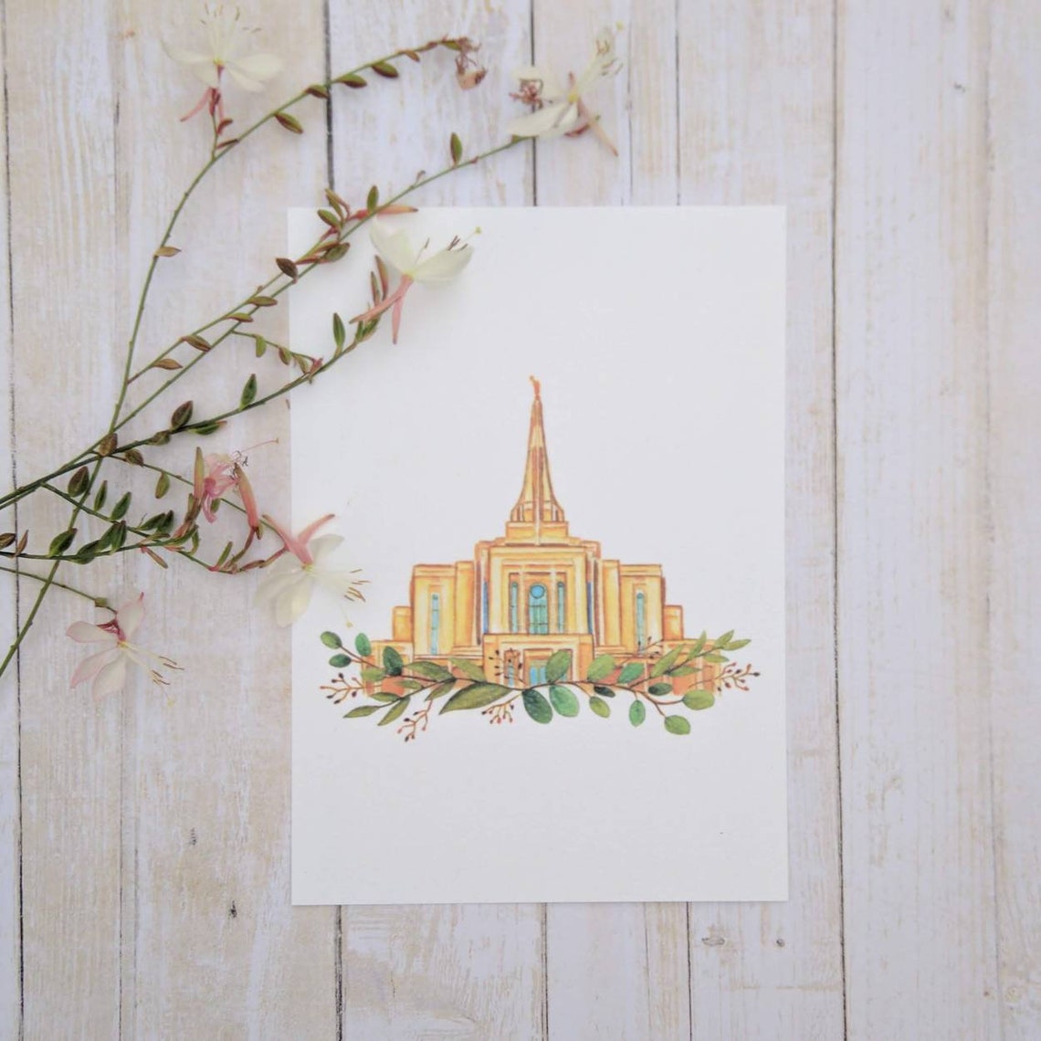 Gilbert Arizona Watercolor Temple, Digital Temple Prints - Etsy