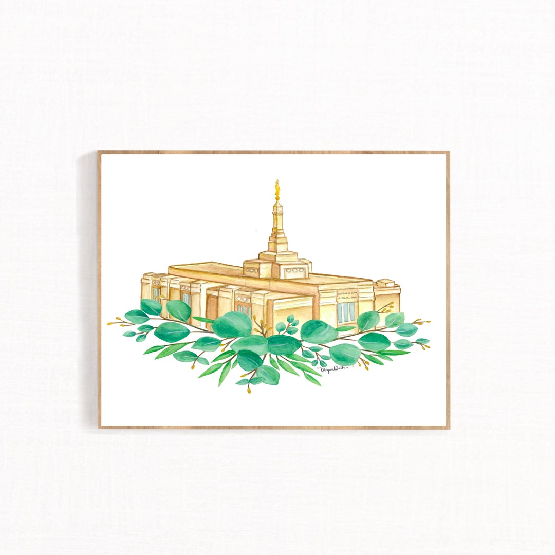LDS Temple Watercolor, Digital Download - Etsy