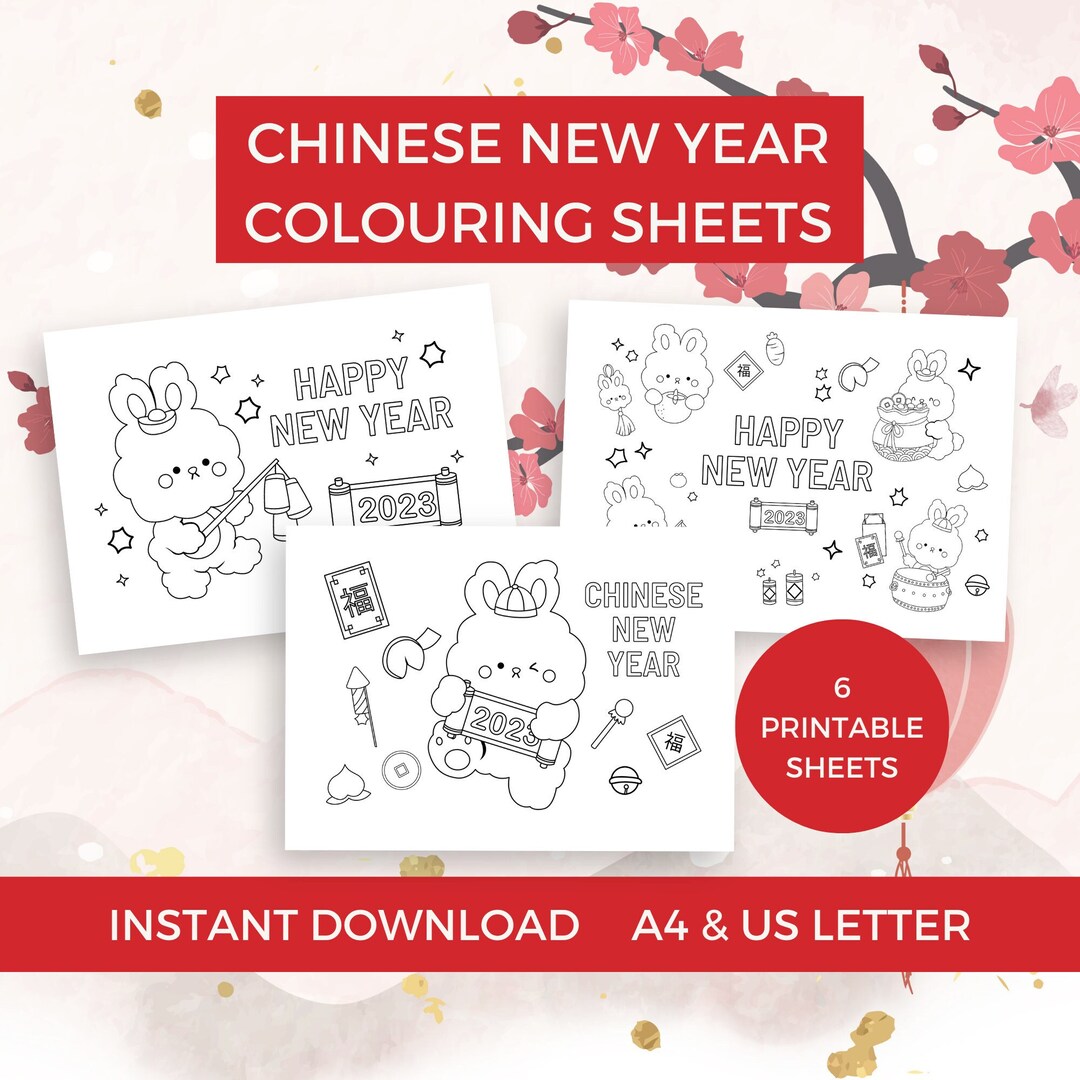 Chinese New Year Printable Colouring Sheets, Lunar New Year Kids ...