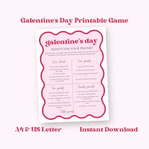 Galentine's Day Printable Game, What's on Your Phone?, Valentine's Day ...