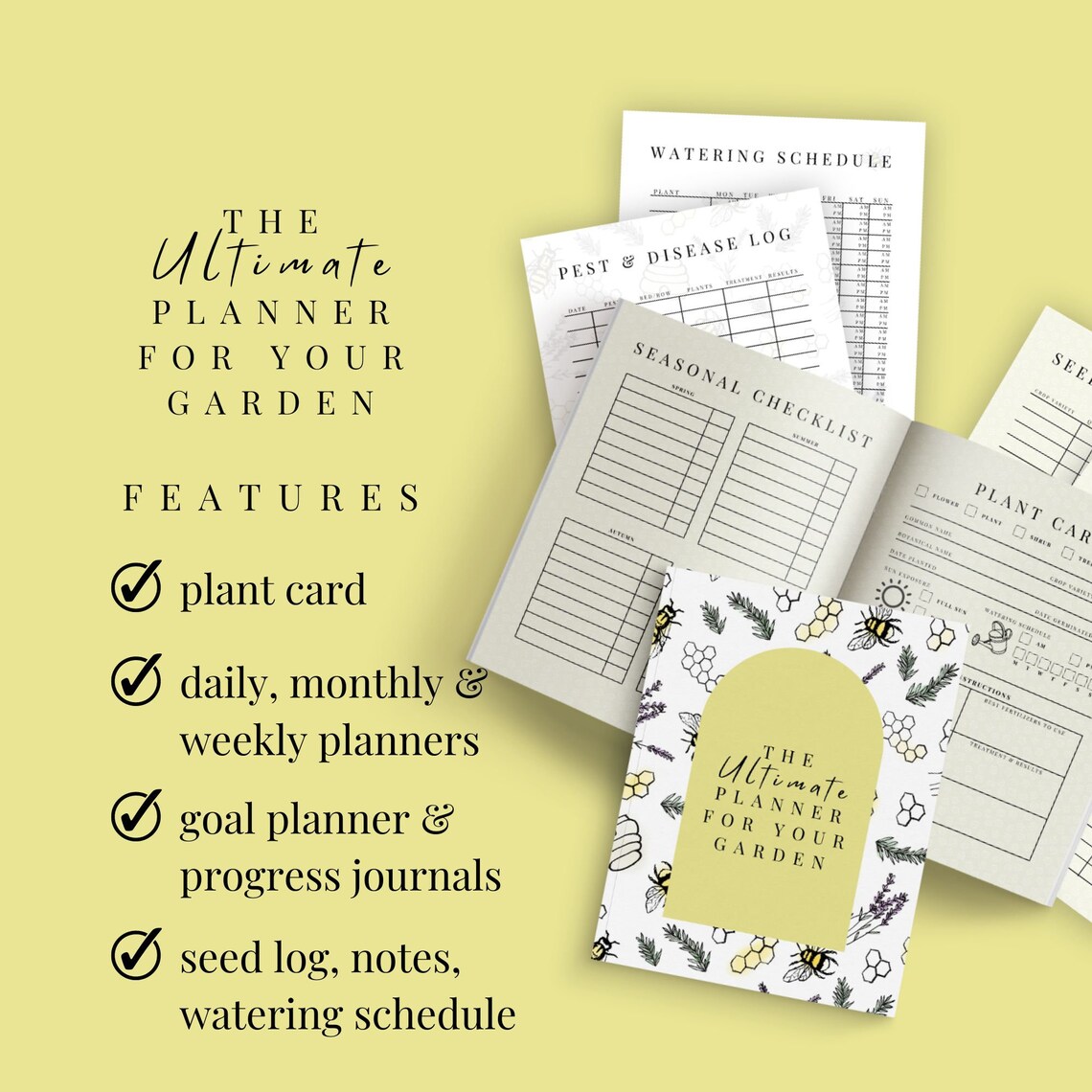 Gardening Planner Printable, Instant Download, Garden Journal, Garden ...
