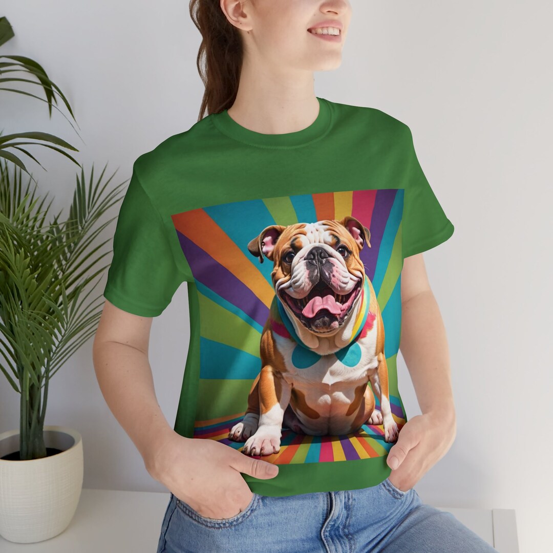 Prism Paws Trippy English Bulldog T-shirt Unisex - Etsy