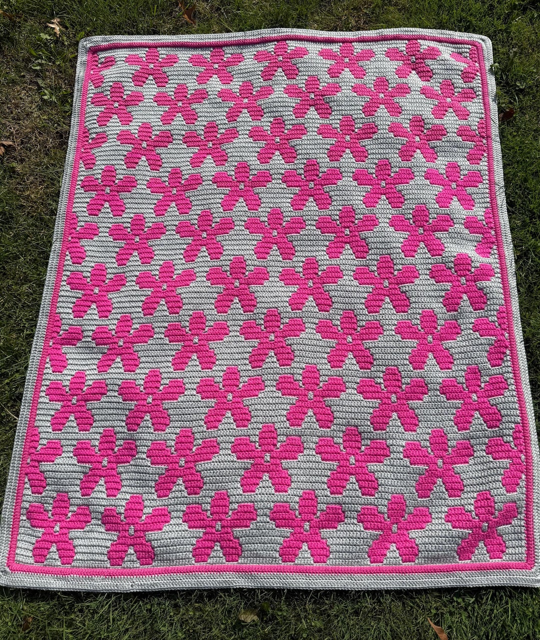 Mosaic Crochet Flower Burst Pattern, Advanced Beginner Overlay Mosaic ...
