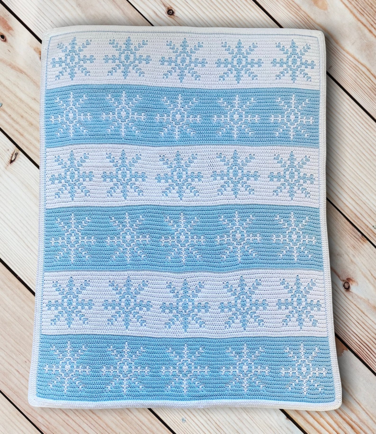 Mosaic Crochet Snowflake Blanket Pattern Beginner Crochet - Etsy