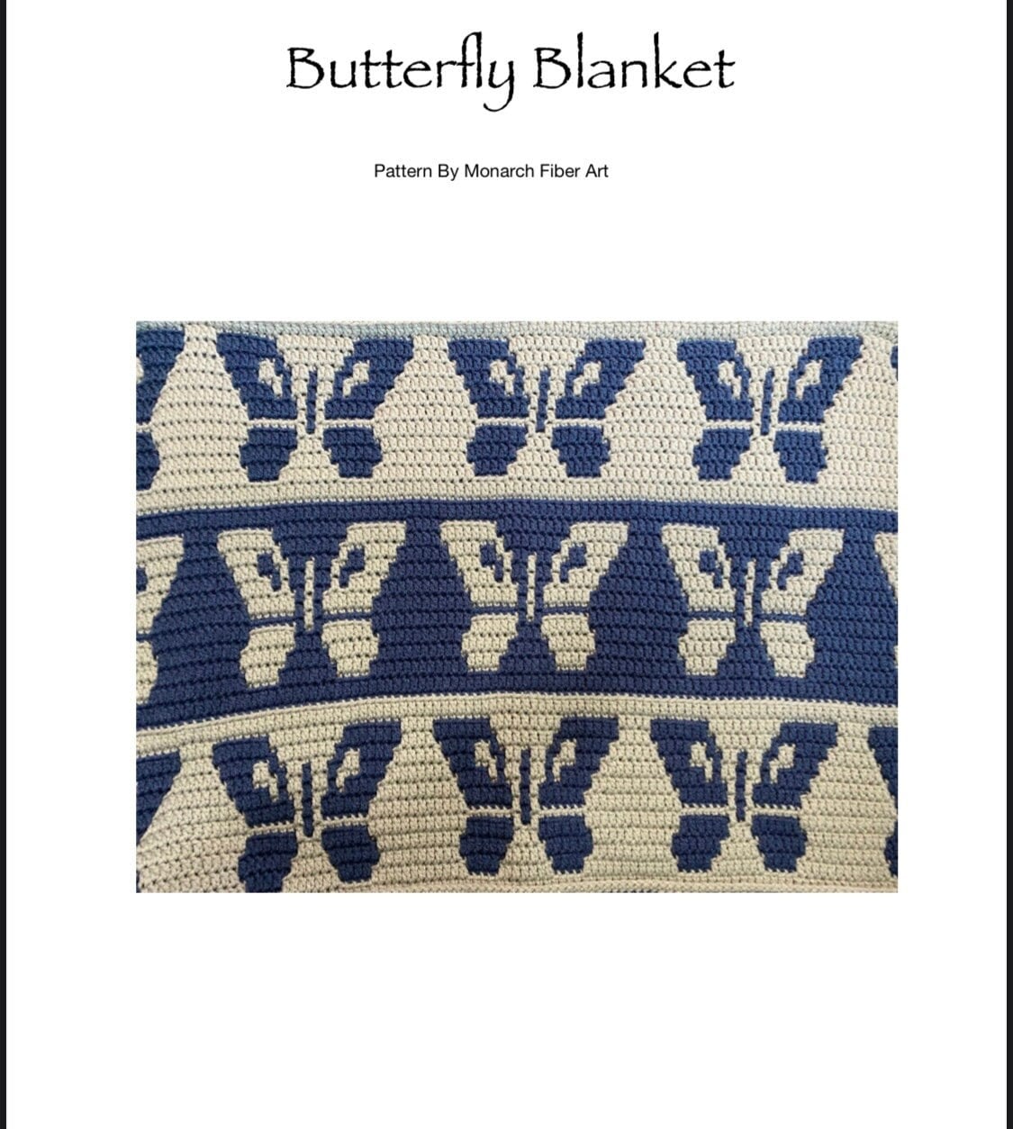 Butterfly Blanket Crochet Pattern Mosaic Crochet Design PDF - Etsy ...