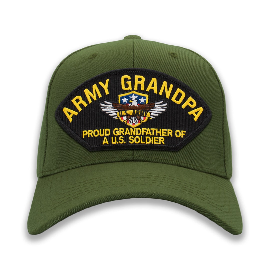 Army Grandpa Proud Grandfather of a US Soldier Embroidered Patch on ...
