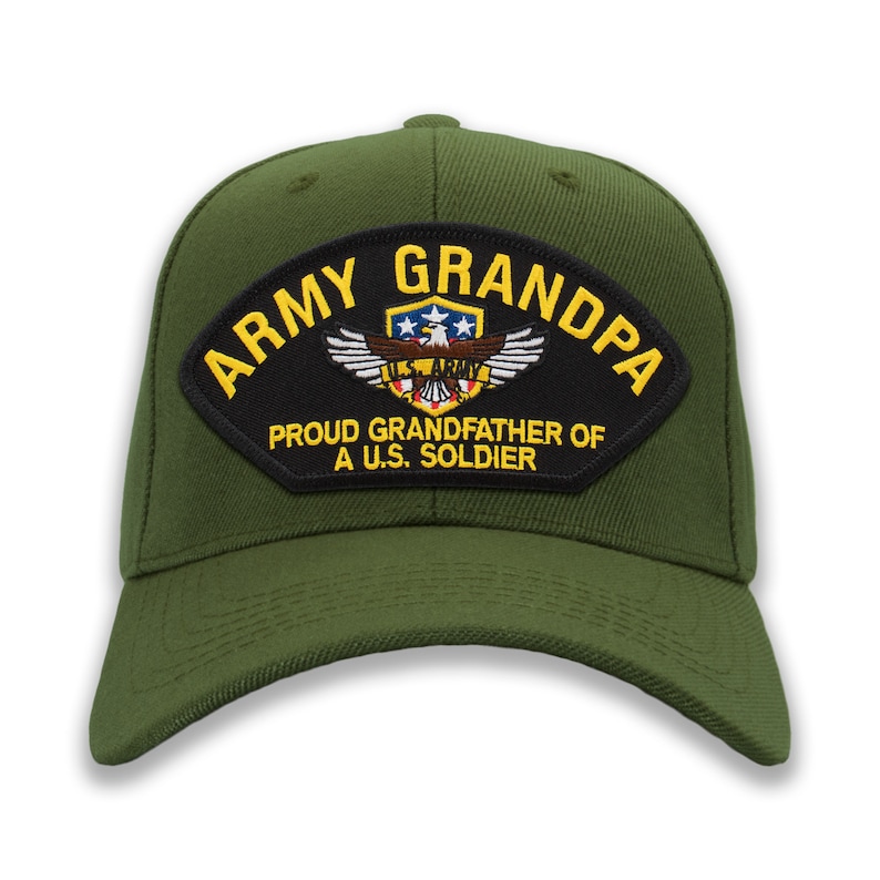 Army Grandpa Proud Grandfather of a US Soldier Embroidered Patch on ...