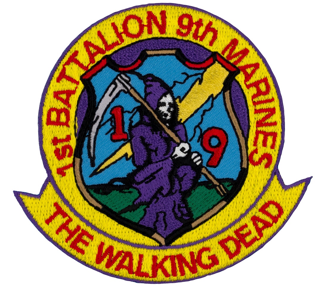 1st Battalion 9th Marines "the Walking Dead" 3" X 3" Embroidered Patch ...