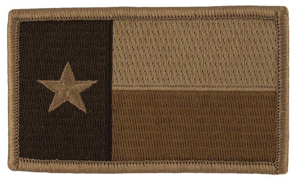 Texas State Flag Patch With Hook Fastener Backing - Subdued Desert ...