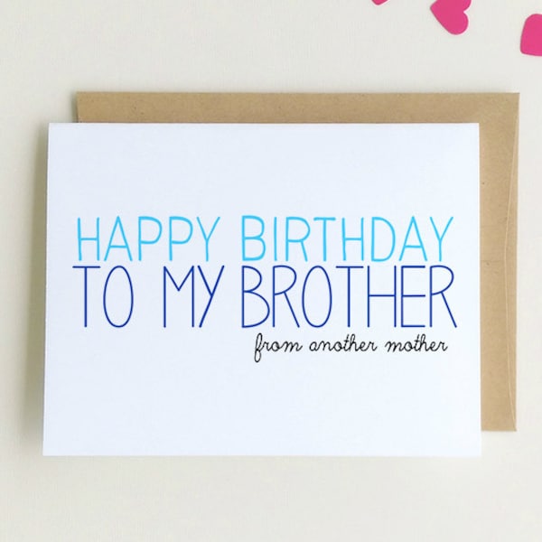 Brother From Another Mother Birthday Card - Etsy