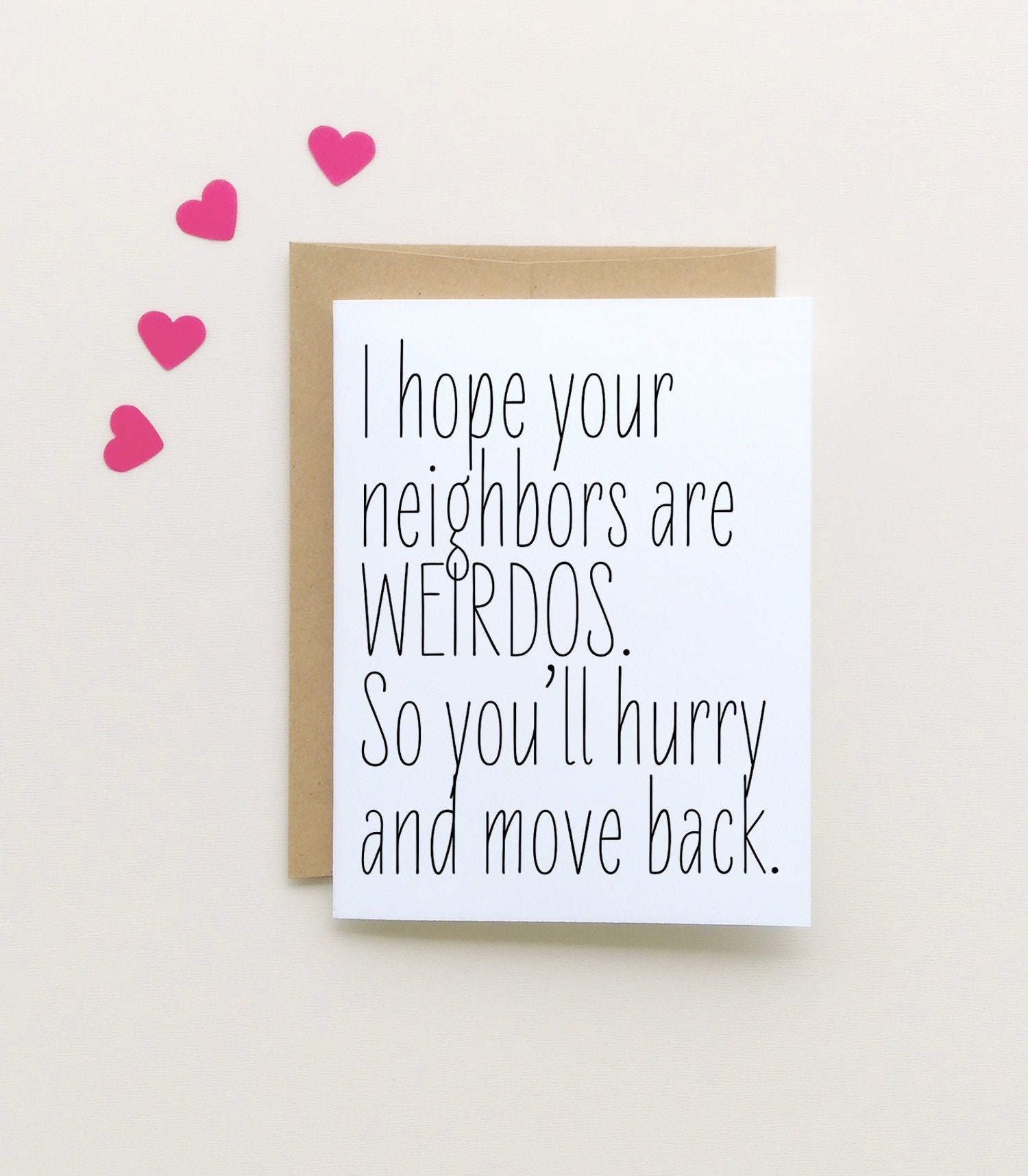 Neighbor Moving Away, Friend Moving, Goodbye Card, Farewell Card, Hope ...