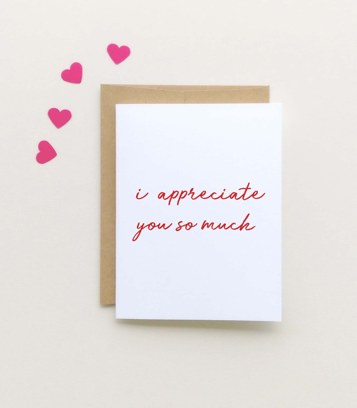 I Appreciate You so Much, Thinking of You Card, Thankful for You ...