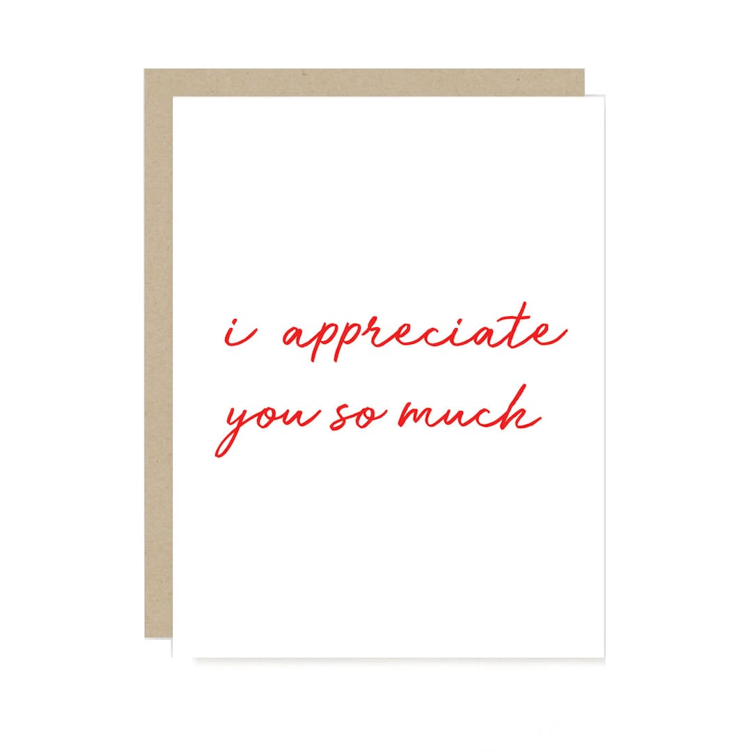I Appreciate You so Much, Thinking of You Card, Thankful for You ...