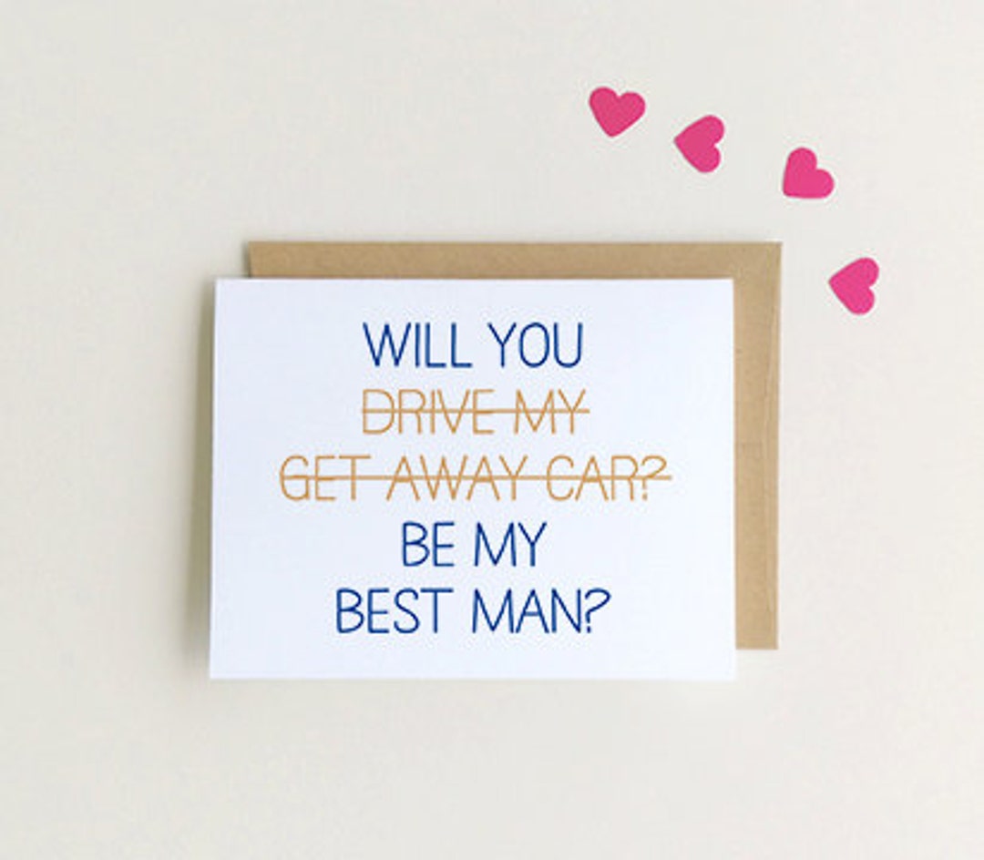Will You Be My Best Man, Funny Best Man Card SKU : FC117 - Etsy