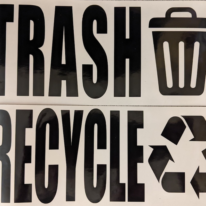 Trash Recycle Decal - Etsy