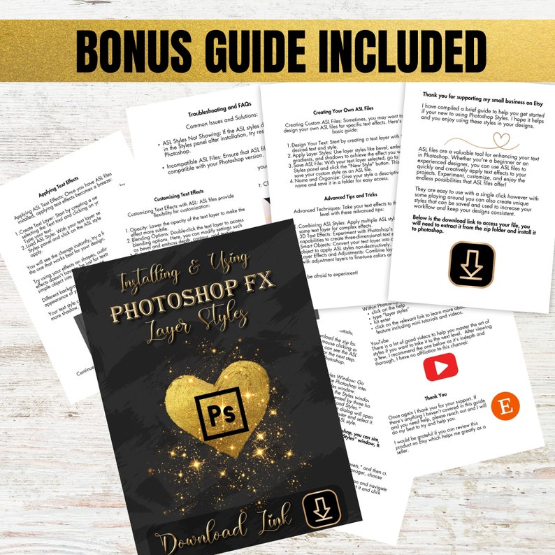 Photoshop Styles, Photoshop Templates, Photoshop Preset Layer Style for ...