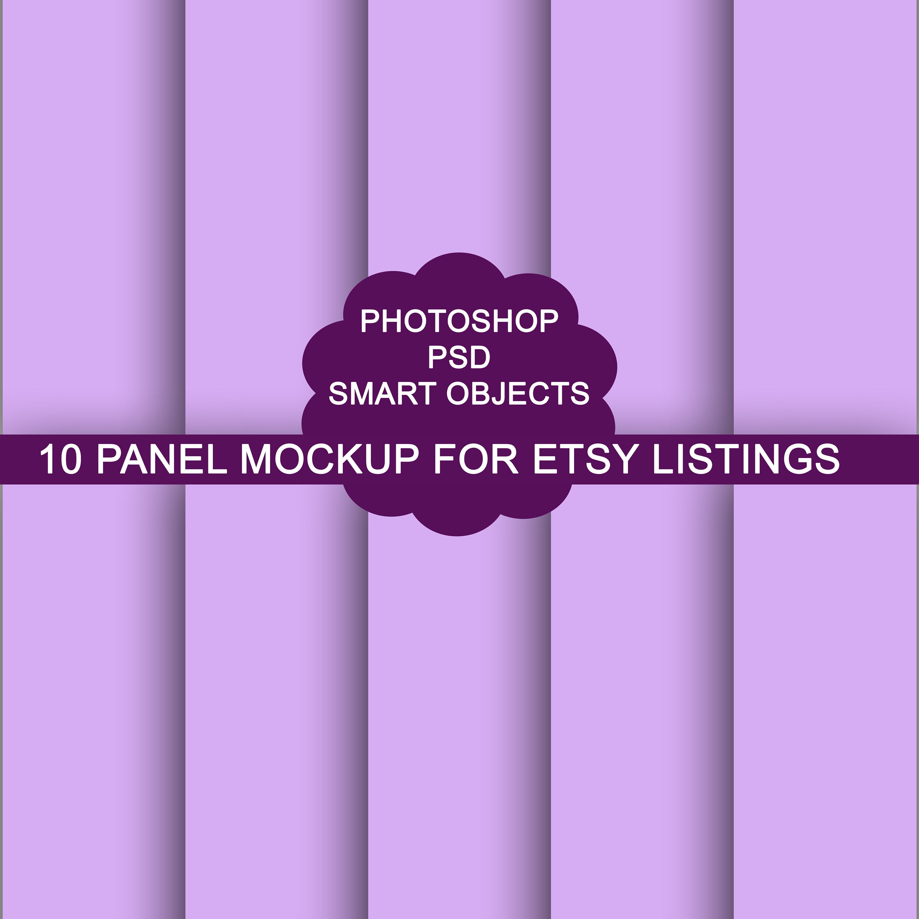 10 Panel Mockup for Digital Paper Display, Smart Layers Texture ...