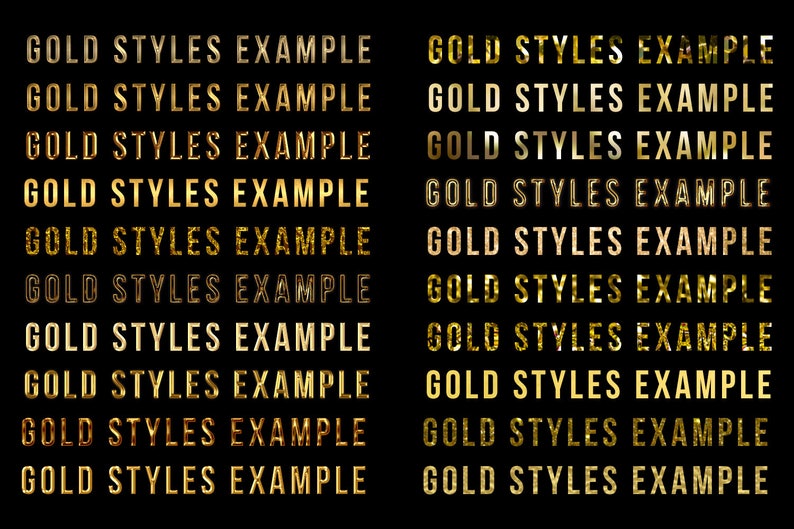 Gold Styles, Photoshop Styles, ASL FX Photoshop Text Effects, Gold Foil ...