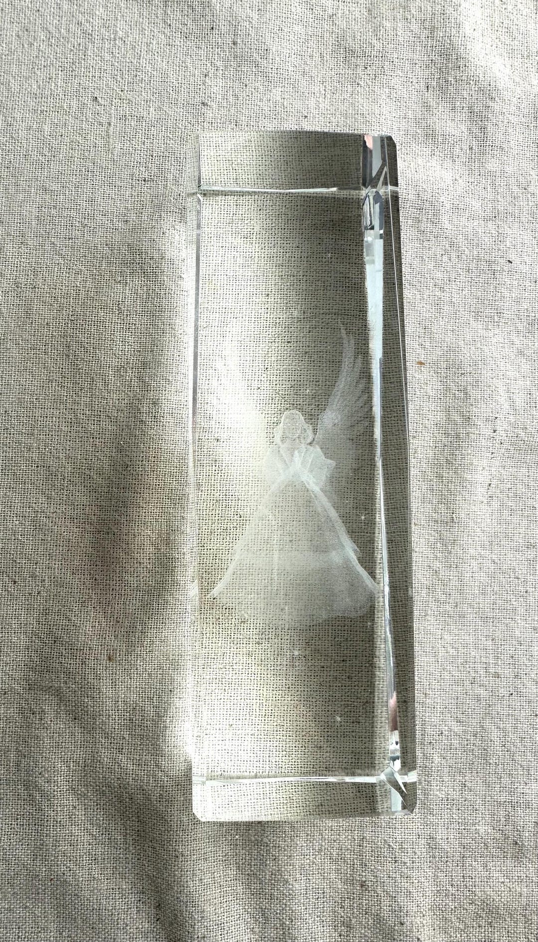 Glass Angel Paperweight in Box, LC 148, 5 3/4" Tall, 1 7/8" X 1 7/8 ...