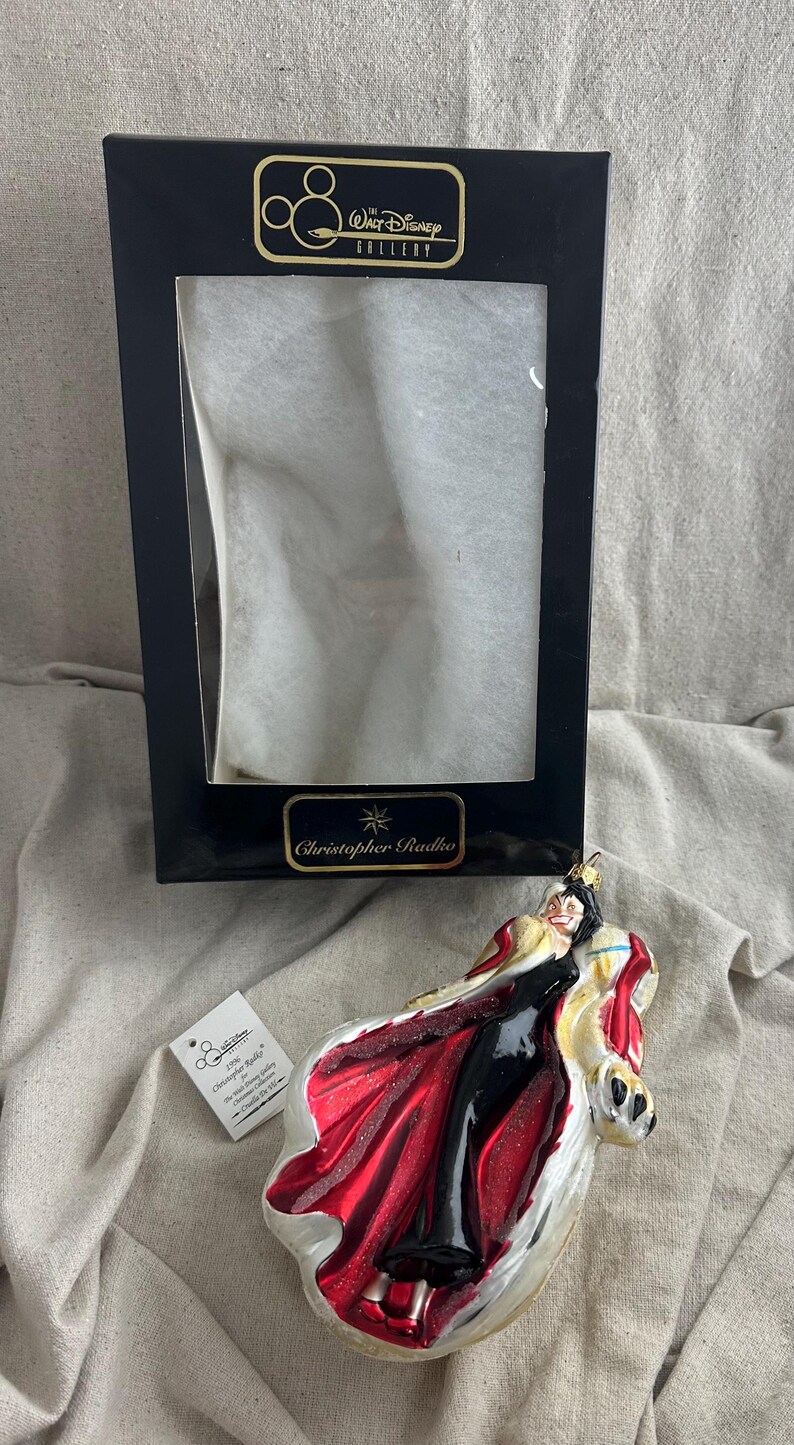 Christopher Radko Hand Blown Glass Ornament, "cruella De Vil" 1996, 7 ...
