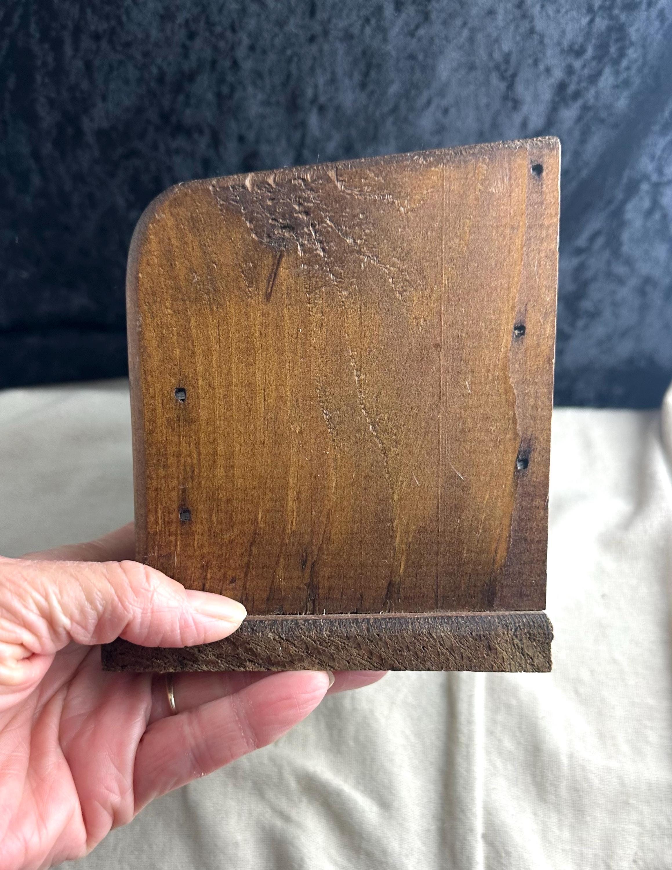 Vintage Wooden Recipe Box With Lucite Detail, 7 Long X 4 1/2 Wide X 5 1 ...