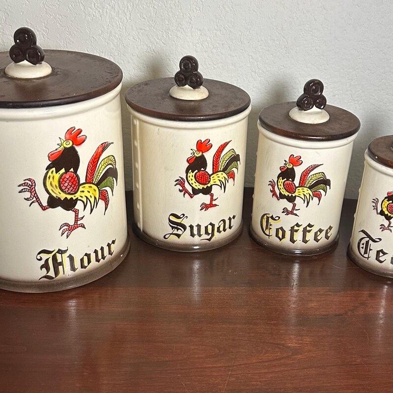 Rooster Canister Set - Etsy