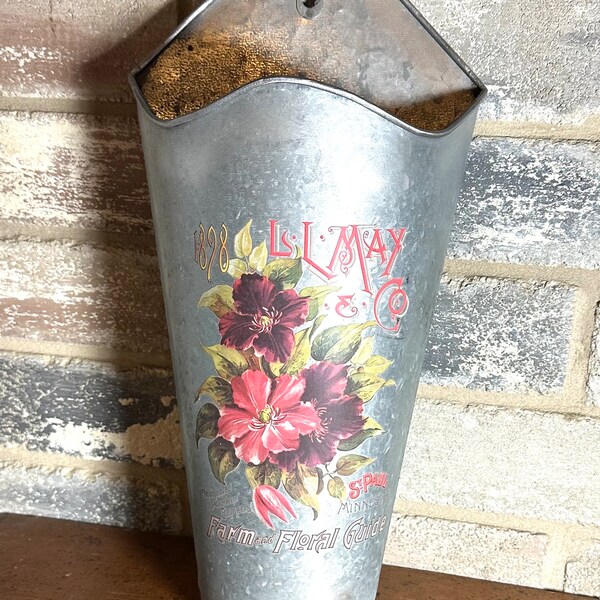 Galvanized Wall Pocket - Etsy