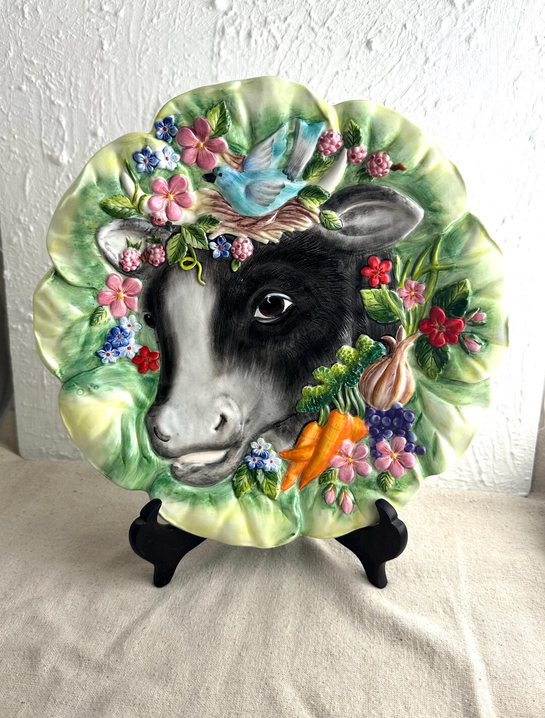 Fitz & Floyd Classics Country Chic Decorative Cow Plate, 10" Diameter ...