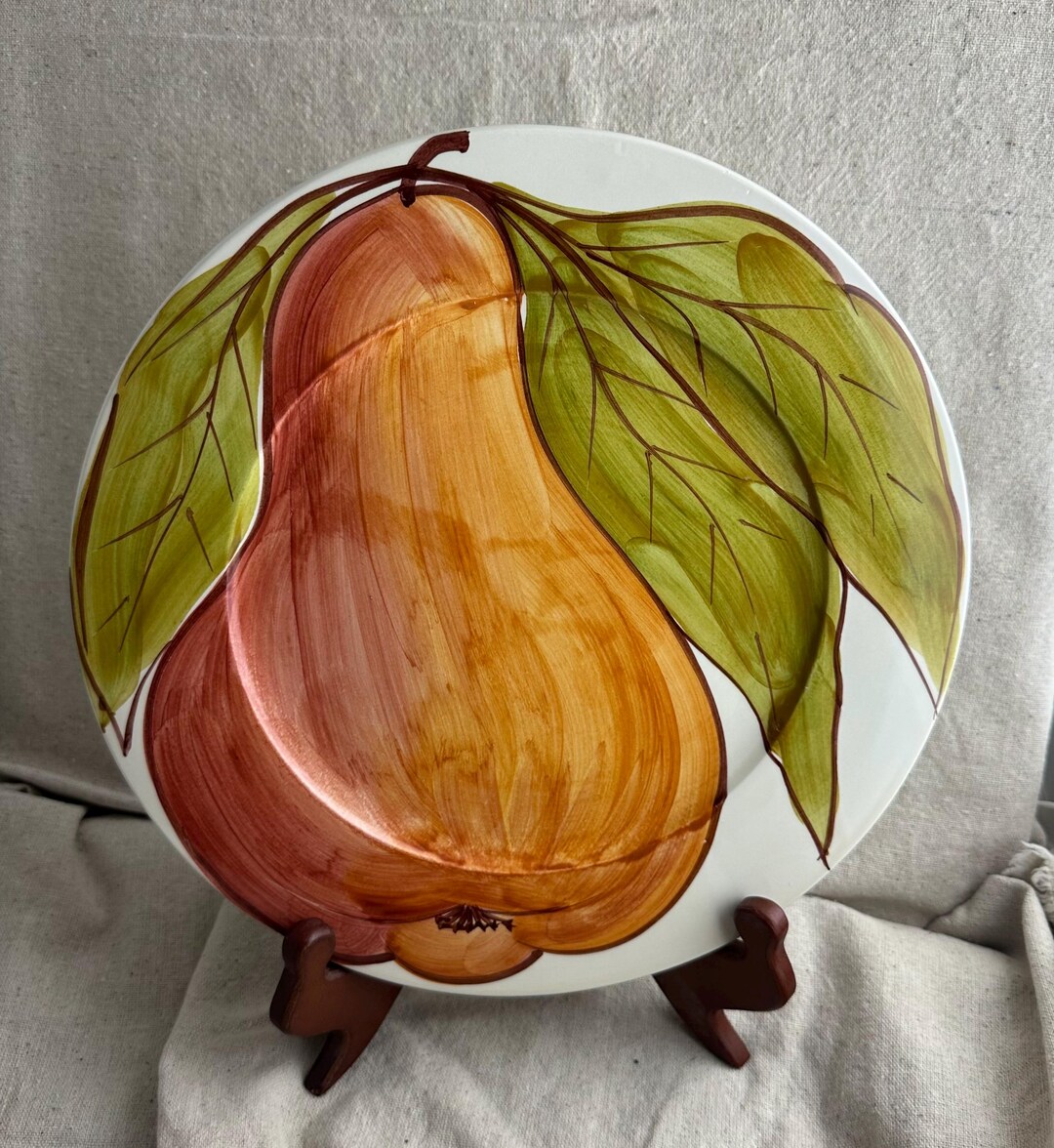 La Ceramica VBC Nove Italian Ceramic Serving Plate With a Hand Painted ...